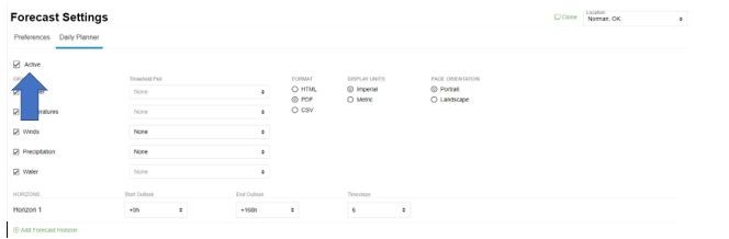 #1 – Configure Forecast Settings – WeatherSentry